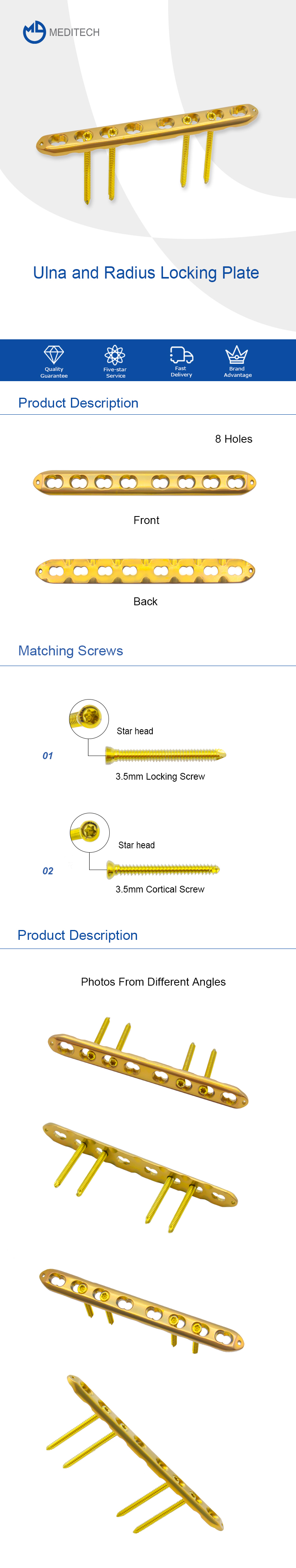 Ulna&Radius Locking Plate - CZMEDITECH